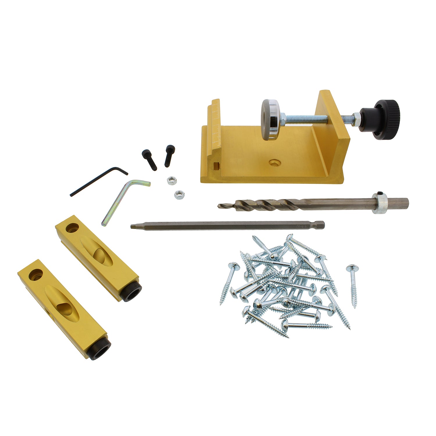 Pocket Hole Jig Clamp Joinery 42pc Joint Angle Carpentry Locator ...